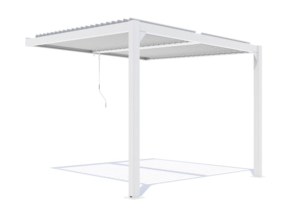Louvre Roof System Wall Mount 3m x 3m White – Turfrey.co.nz