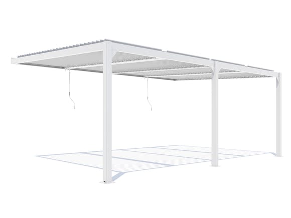 Louvre Roof System Wall Mount 6m x 4m White – Turfrey.co.nz
