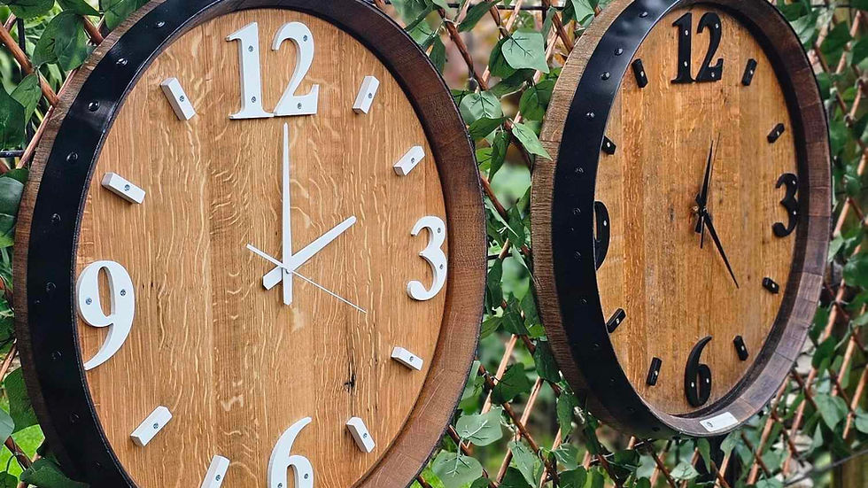 Kiwi Az Large Barrel Clock – Turfrey.co.nz