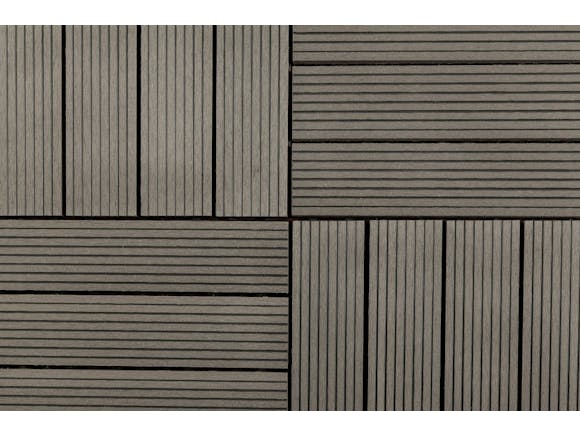 Outdoor Premium Composite Deck Tiles Grey - Pack of 10 – Turfrey.co.nz