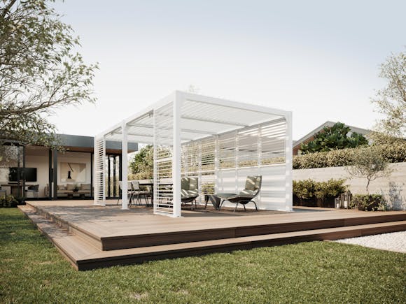 Louvre Roof System Wall Shutters 0.9m White – Turfrey.co.nz