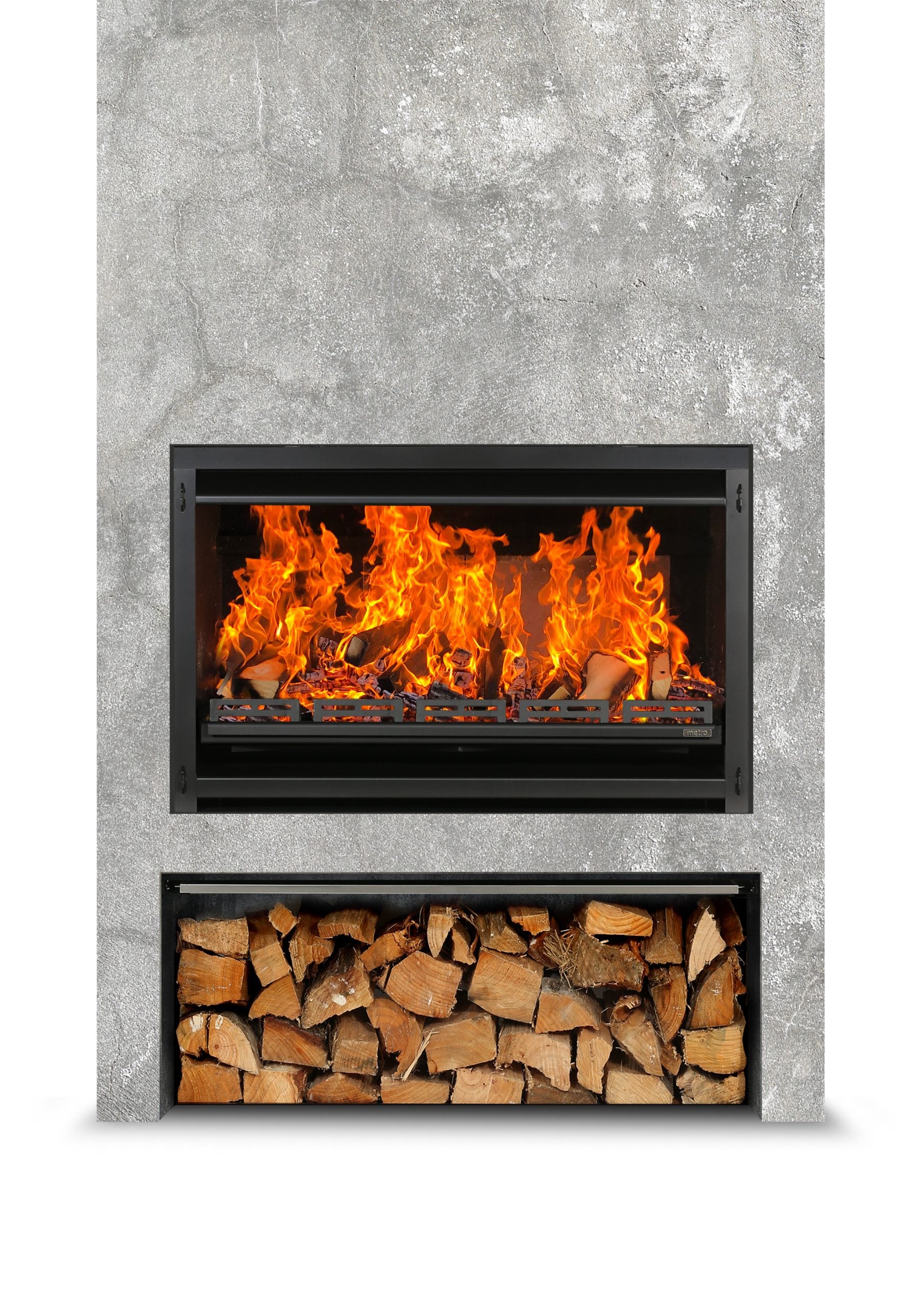 Metro Outdoor 1200 Braai Insert Fire & Flue System – Turfrey.co.nz