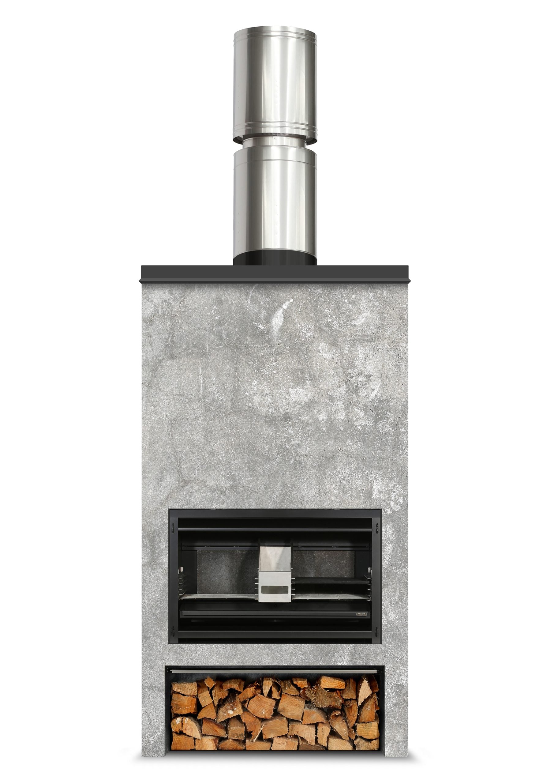 Metro Outdoor 1200 Braai Insert Fire & Flue System – Turfrey.co.nz