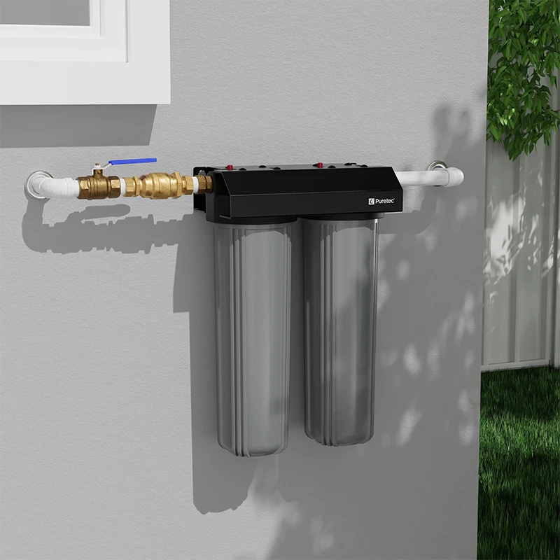 Puretec WH2-60 Whole House or Building Dual Water Purification System ...