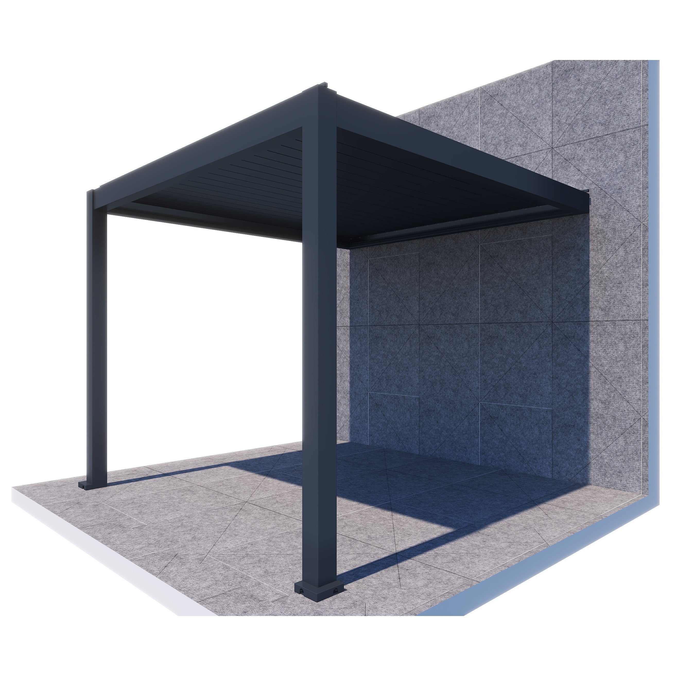 ShadeTec 3m x 3m Louvre Roof Wall Mounted System – Turfrey.co.nz