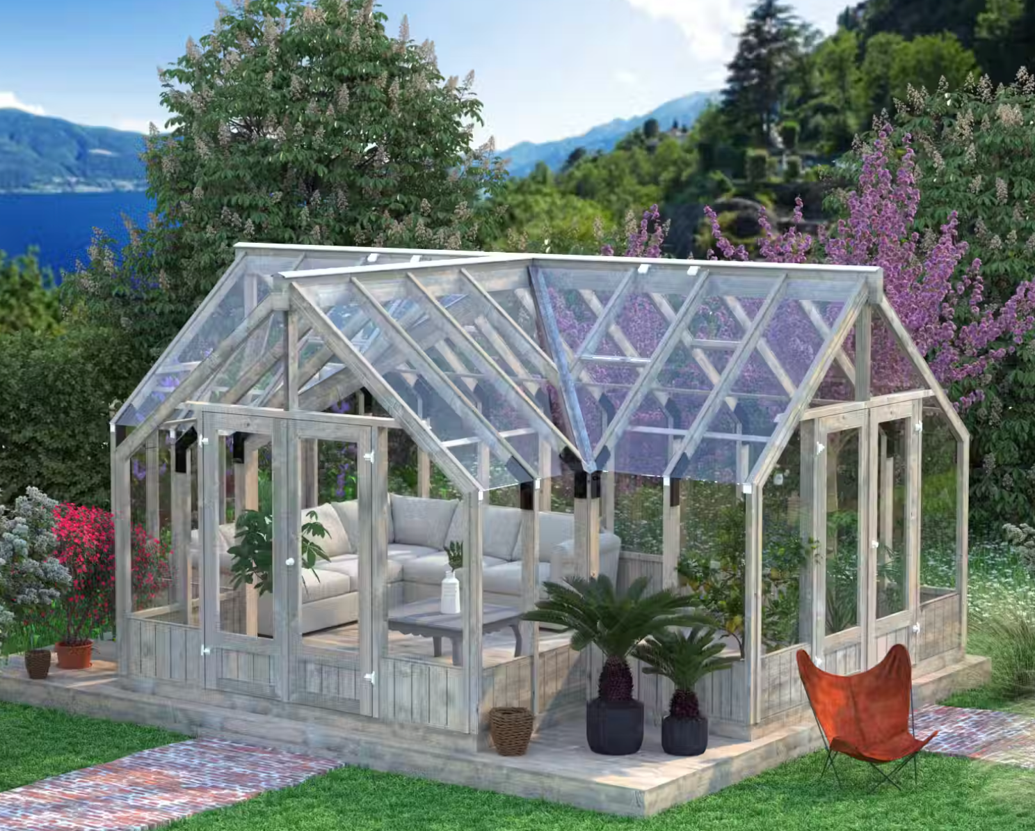 Glasshouse Emilia 4.2m x 5.4m | Turfrey Sheds & Cabins NZ – Turfrey.co.nz