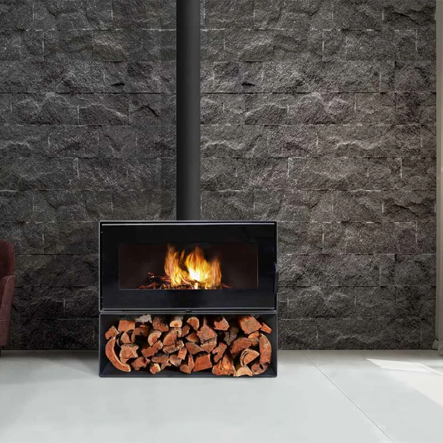 VisionLine Taurus Freestanding Wood Fire Package – Turfrey.co.nz