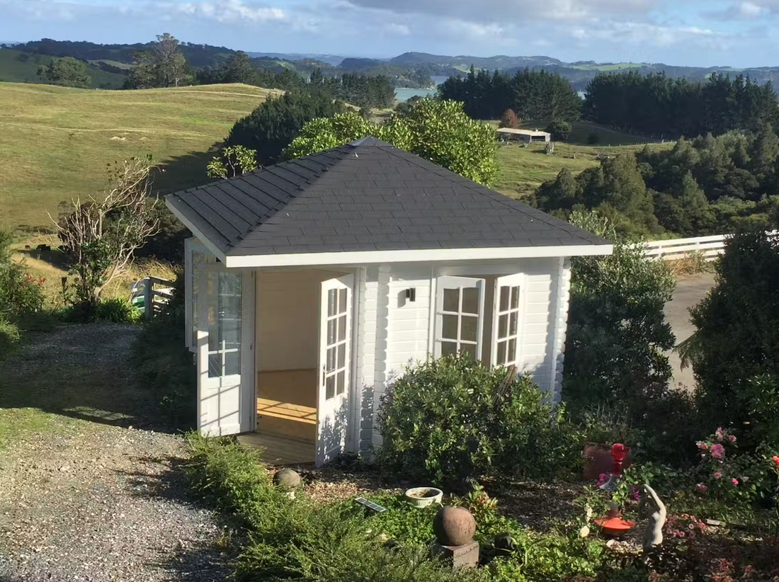 Log Cabin Corner Garden House Melanie 3.3m x 3.3m | Turfrey – Turfrey.co.nz