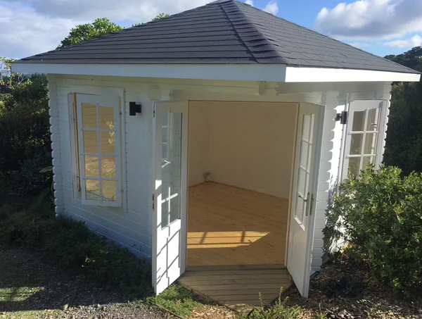 Log Cabin Corner Garden House Melanie 3.3m x 3.3m | Turfrey – Turfrey.co.nz