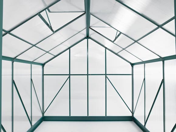 Evergreen Greenhouse 8ft x 10ft Green 6mm – Turfrey.co.nz