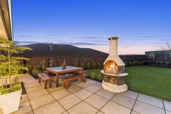 Buschbeck Rondo Grey BBQ Fireplace - HBBRG Outdoor Fires NZ – Turfrey.co.nz