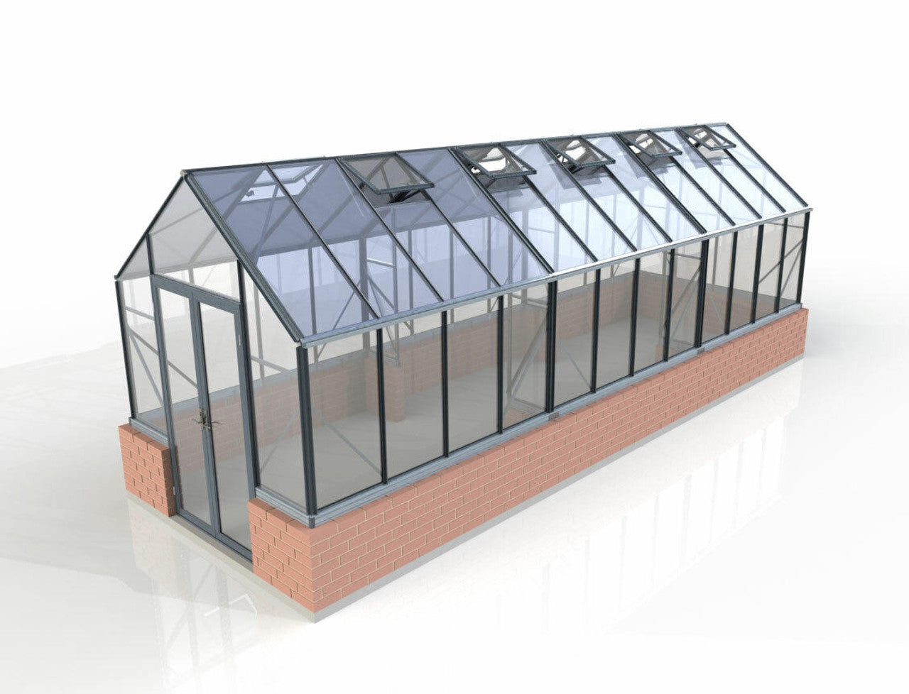 Winter Gardenz 8x24ft (2.6x7.7m) Elite Stonewall Glasshouse – Turfrey.co.nz